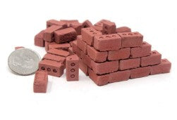 Bundle of red bricks-50 pack – Your Dollhouse Miniature Headquarters