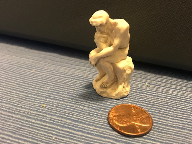 The thinker figurine – Your Dollhouse Miniature Headquarters
