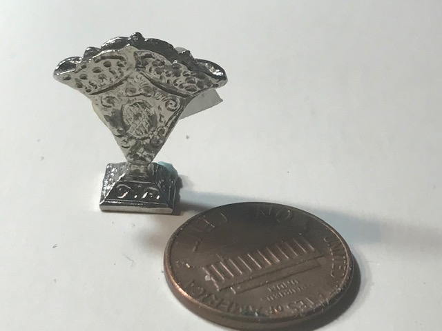 Jeanetta Kendall Metal Vase-silver colour – Your Dollhouse Miniature ...